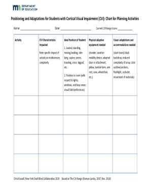 Fillable Online education mn Positioning and Adaptations for Students with Cortical Visual ...