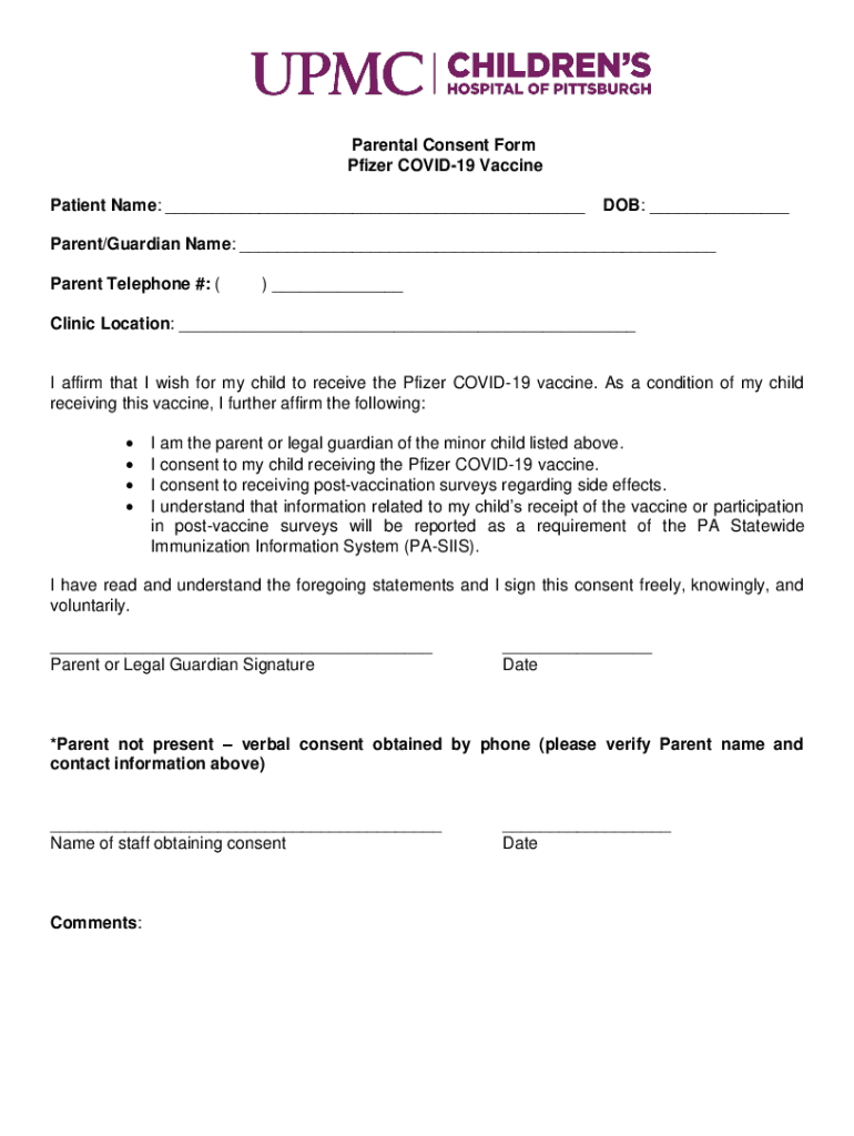 Fillable Online Parental Consent Form - Connect Suite Fax Email Print - pdfFiller