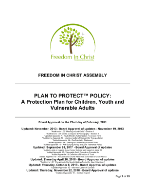 Fillable Online CHILD PROTECTION PLAN Church Manual Statements Fax Email Print - pdfFiller