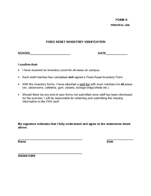 Fillable Online FORM A - FIXED ASSET INVENTORY VERIFICATION.docx Fax ...