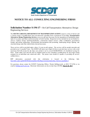 Fillable Online info2 scdot On Call Transportation Alternatives Design ...