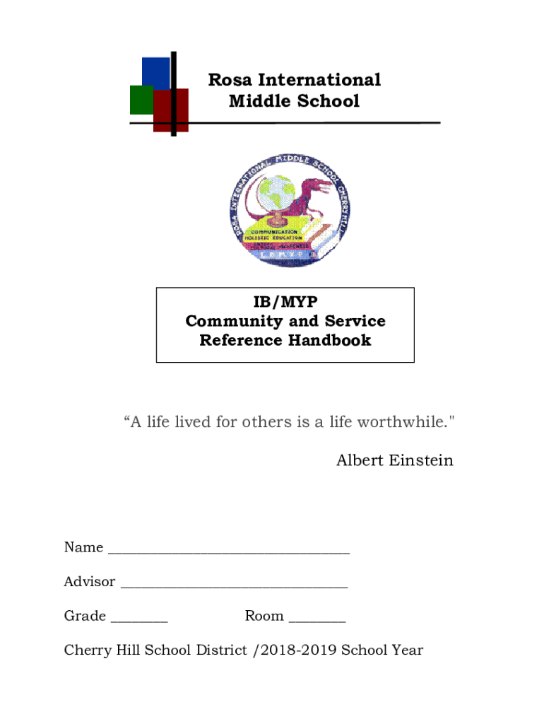 Fillable Online Rosa IB/MYP Reference Handbook Fax Email Print - pdfFiller