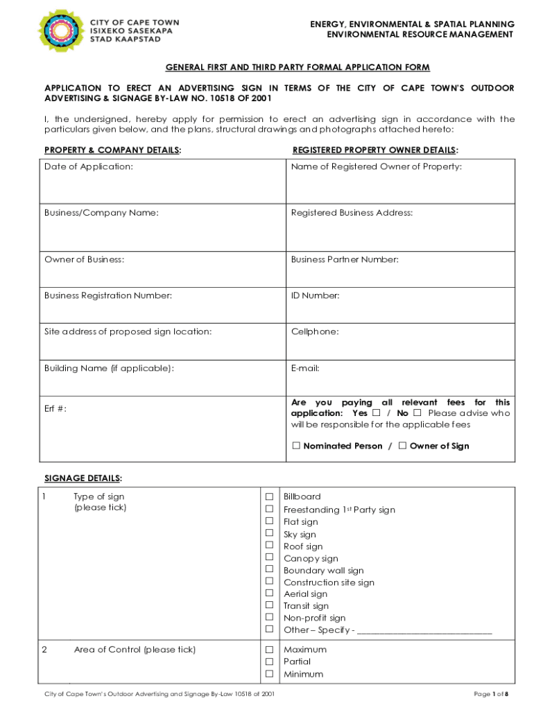 Fillable Online Signage-Standard-Application-Form-for-Plan-1.pdf Fax Email Print - pdfFiller