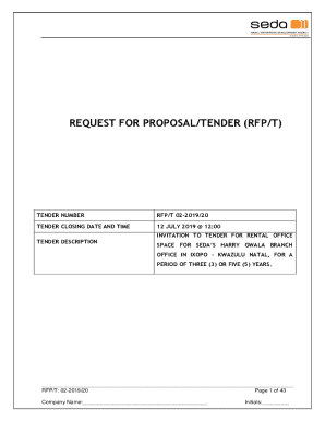 Fillable Online Tender Notice for Request for Proposal (RFP) ... Fax ...