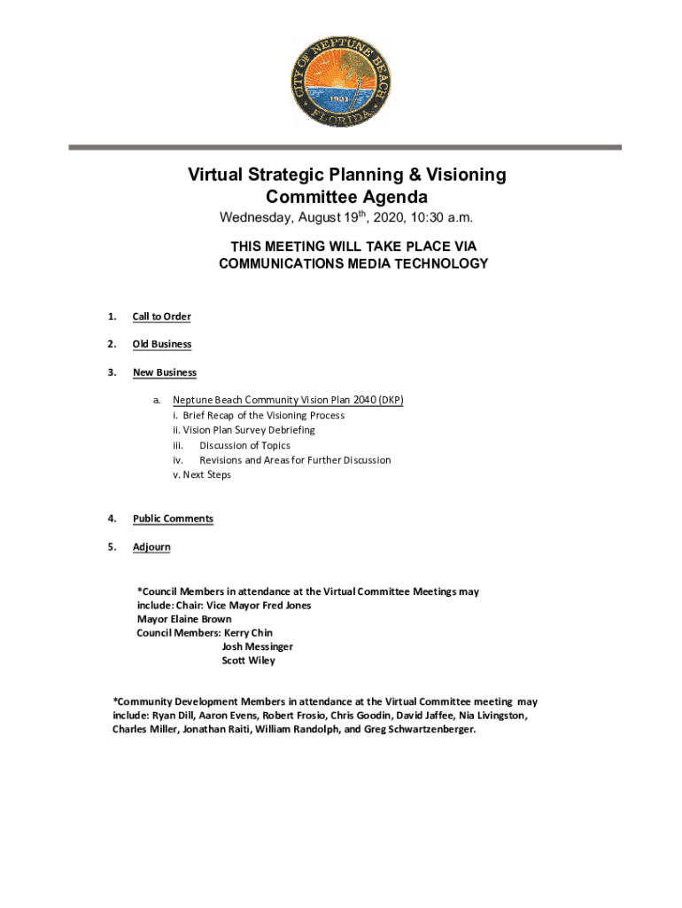 Fillable Online Tips for a Successful Virtual Strategic Planning ...