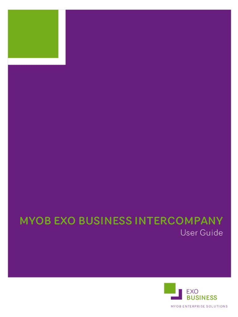 Fillable Online MYOB Exo: A flexible ERP platform for growing ...
