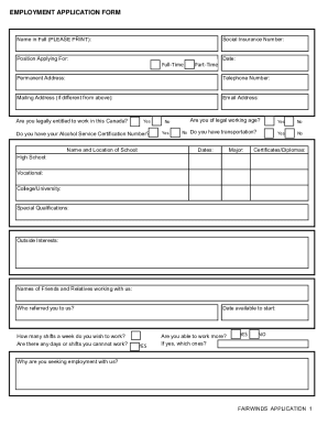 Fillable Online SOCIAL INSURANCE NUMBER APPLICATION - NET Fax Email ...