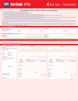 Fillable Online FORM FOR NOMINATION - APPOINTEE ADDITION OCT 19.cdr Fax ...