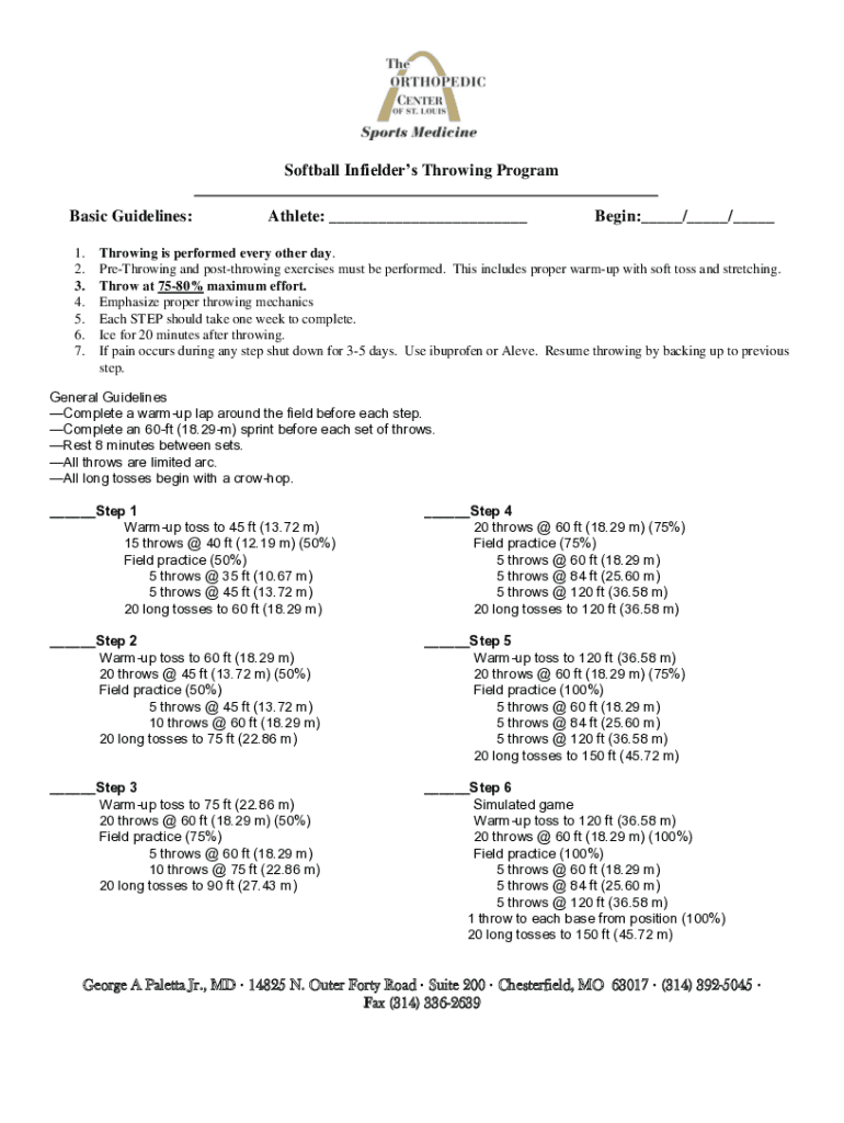 Fillable Online Arm Care & Off-Season Throwing ManualAlan Jaeger Fax ...