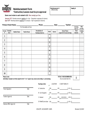 Fillable Online FY21 Reimbursement Form Fax Email Print - pdfFiller