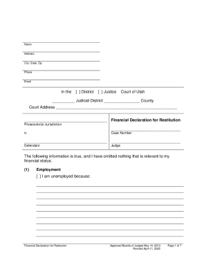 Fillable Online Financial Disclosure Form (pdf fillable) Fax Email ...