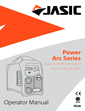 Fillable Online Jasic Power Arc 160 PFC Operator's Manual Fax Email Print - pdfFiller