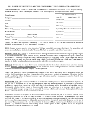Fillable Online 2021-Commercial-Vehicle-Permit-Agreement. ... Fax Email ...