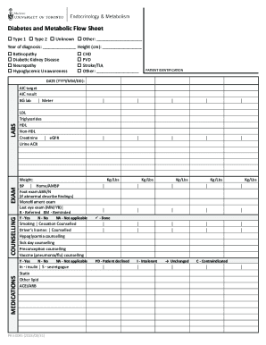 Fillable Online PR 60045 - Diabetes and Metabolic Flow Sheet Fax Email ...