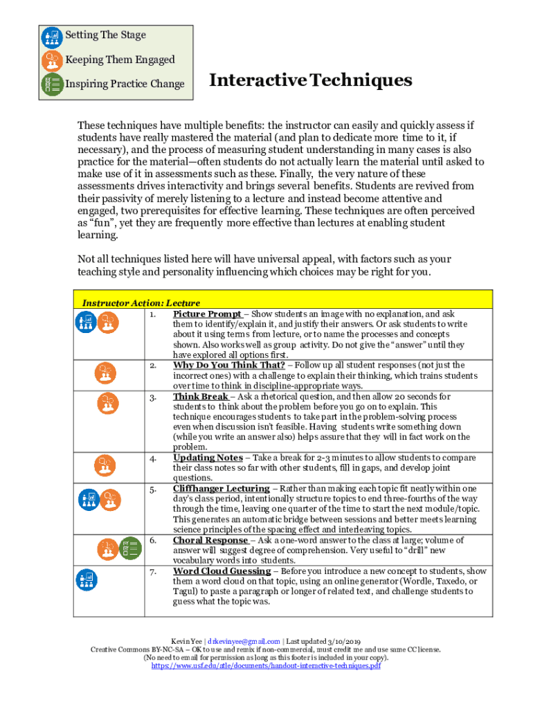 Fillable Online Interactive Techniques.doc Fax Email Print - pdfFiller