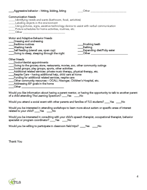 Fillable Online Aggressive behavior hitting, kicking, biting Fax Email ...