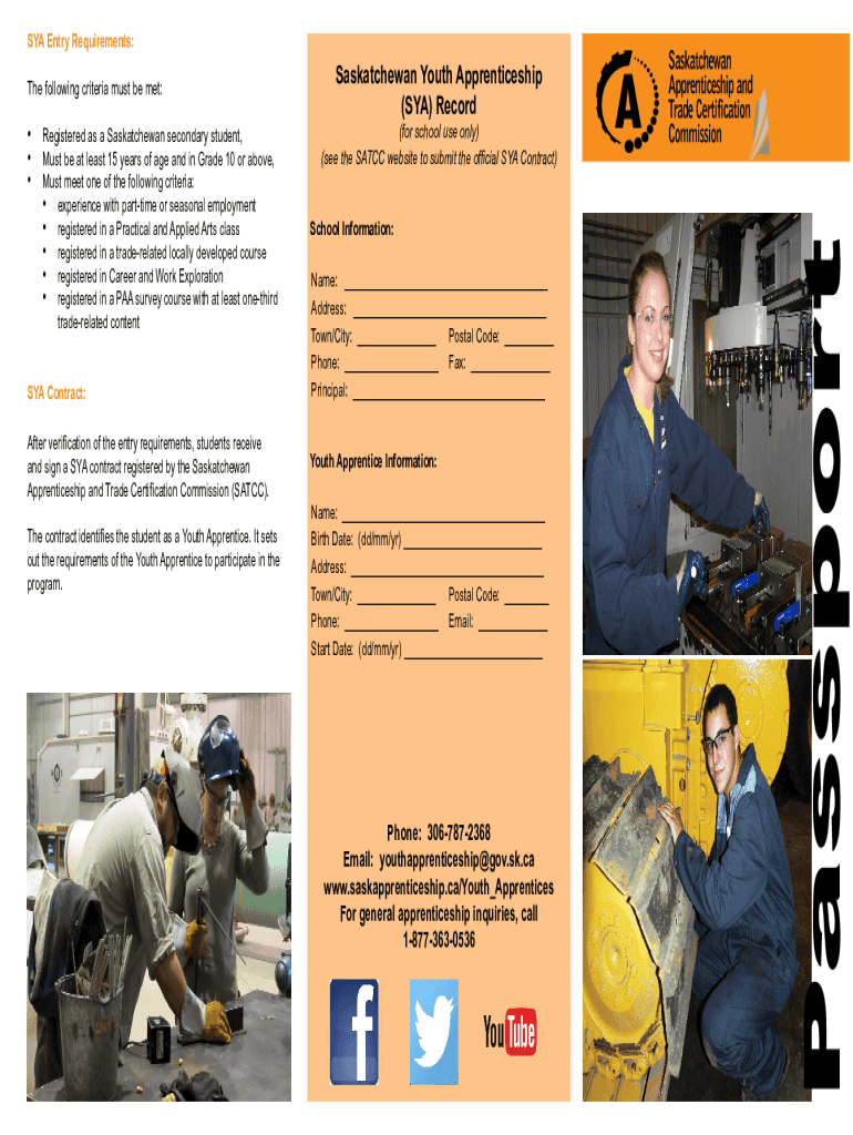 Fillable Online + 1. Young Worker Readiness Certificate Course (YWRCC ...