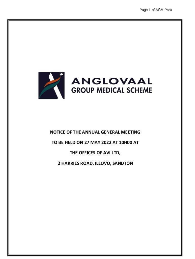 Fillable Online Rules of the Anglovaal Group Medical Scheme Fax Email ...