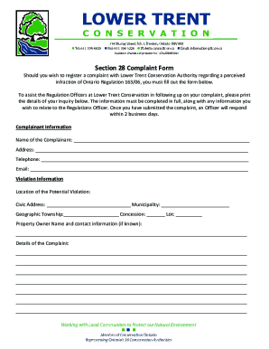 Fillable Online Section 28 Complaint Form Fax Email Print - pdfFiller