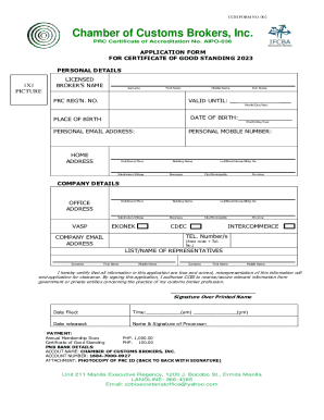 Ccbi Certificate Of Good Standing - Fill Online, Printable, Fillable ...