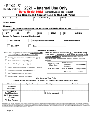 Fillable Online Financial Assistance Application - Dear Patient Fax Email Print - pdfFiller