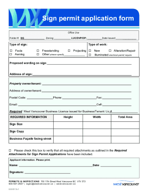 Fillable Online Sign permit application form Fax Email Print - pdfFiller