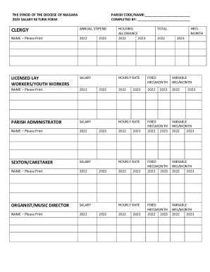Fillable Online 2023 Salary Return Form Fax Email Print - pdfFiller