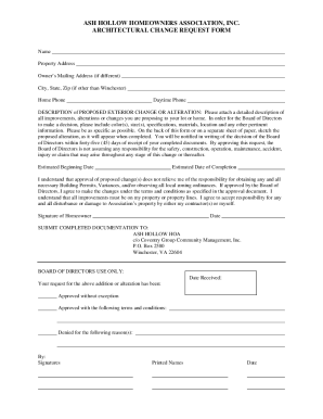 Fillable Online ASH-ARC Change Request Form Fax Email Print - pdfFiller