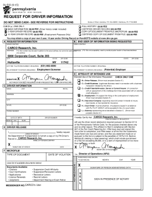 Fillable Online Driver History Request Frequently Asked Questions Fax ...