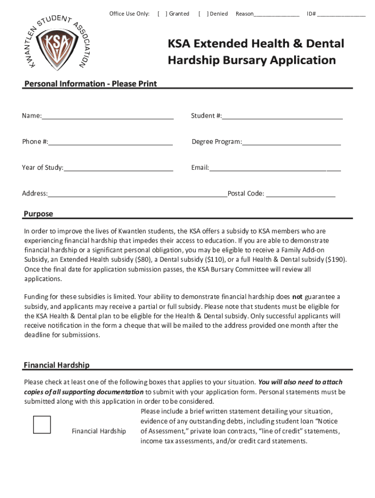 Fillable Online Purpose Financial Hardship Fax Email Print - pdfFiller