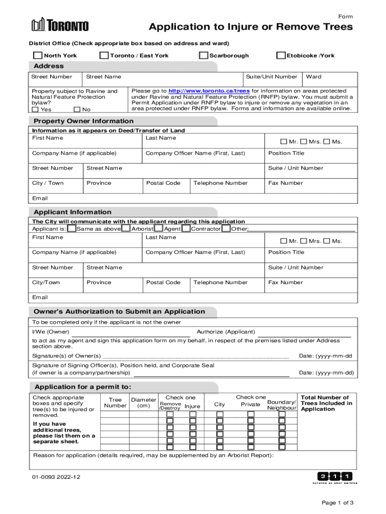 Fillable Online Tree Work Permit & Building Plan Review Application Fax ...