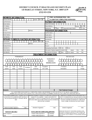Fillable Online Dc 37 Dental Form Fax Email Print - pdfFiller