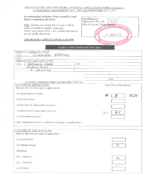 Fillable Online Trade Effluent Discharge Licence Application for ...