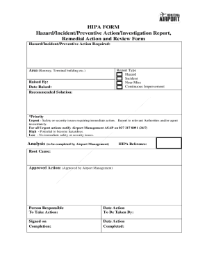 Fillable Online hokitikaairport co Unsafe Condition or Hazard/Near Miss ...