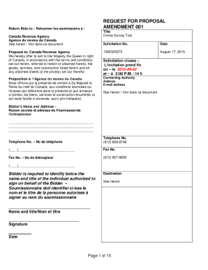 Fillable Online request for proposal amendment 001 Fax Email Print ...