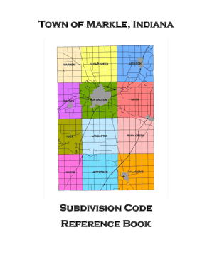 Fillable Online Town of Markle, Indiana Subdivision Code Reference Book ...