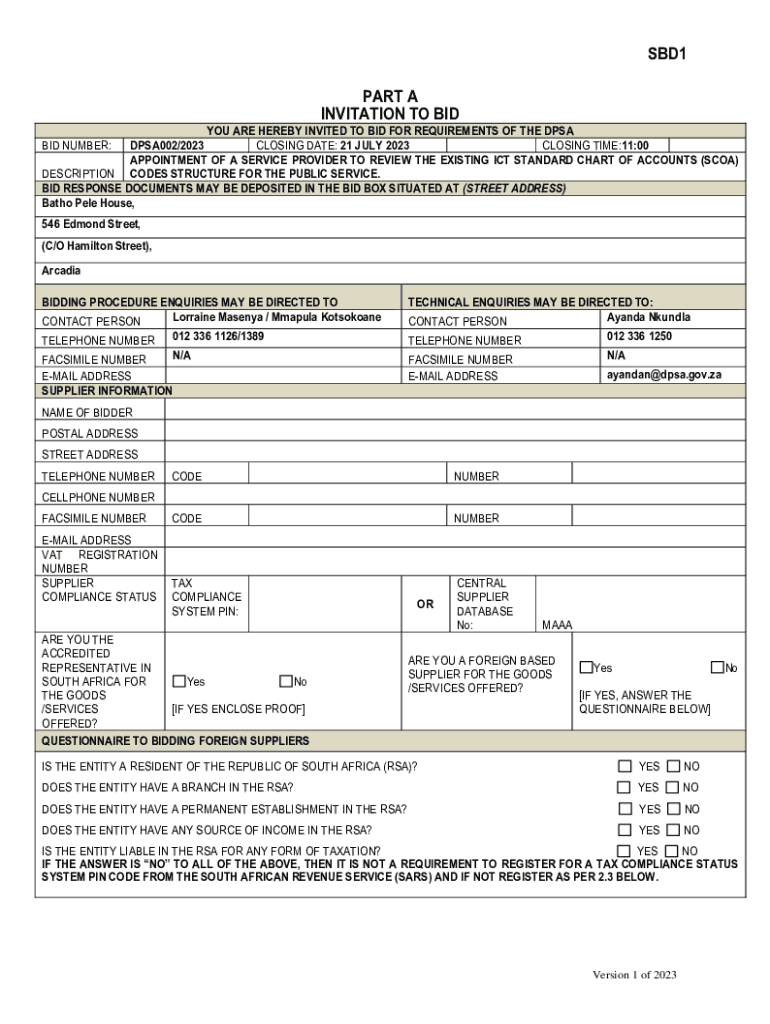 Fillable Online Tender DocumentPDF Fax Email Print - pdfFiller