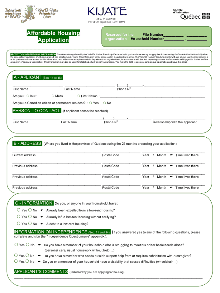 Fillable Online affordable housing program development application Fax ...