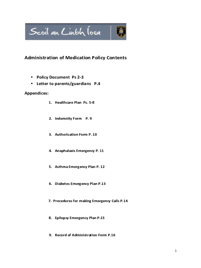 Fillable Online Safe Medication Assistance Policy and Procedure for Basic ... Fax Email Print ...