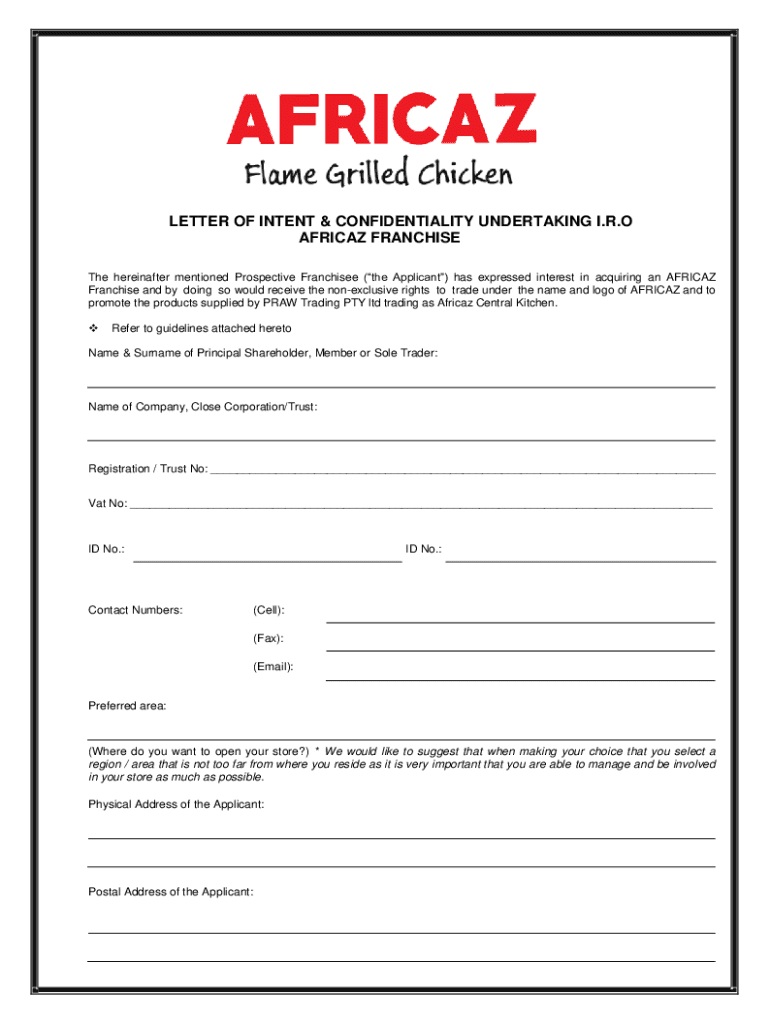 Fillable Online Free Letter of Intent (LOI) TemplatePDF & Word Fax ...