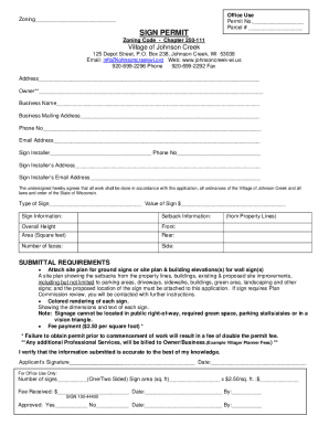 Fillable Online zoning permit for a semi-trailer as accessory storage ...