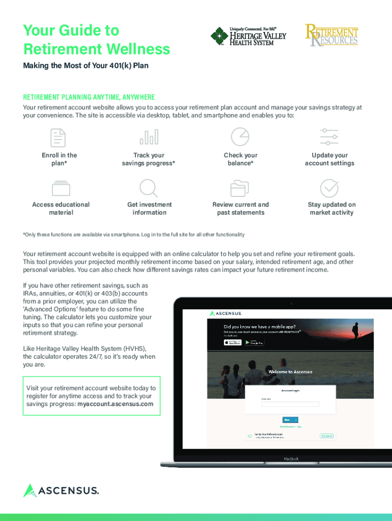 Fillable Online Your Guide to Retirement Wellness Fax Email Print ...