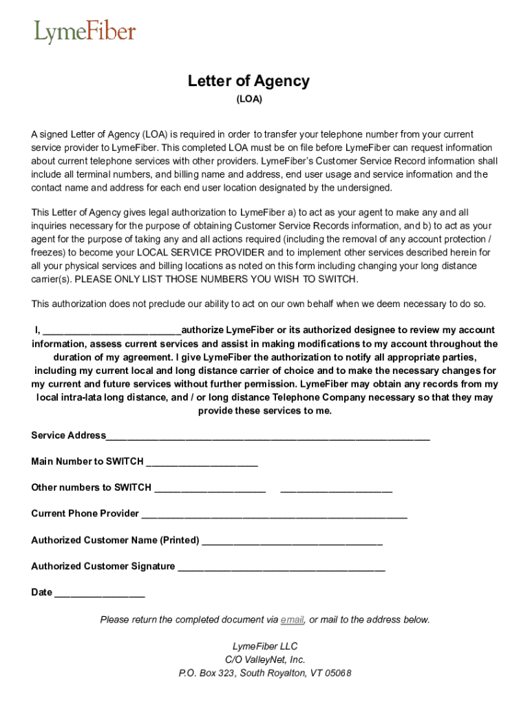 Fillable Online How to fill out an LOA Fax Email Print - pdfFiller