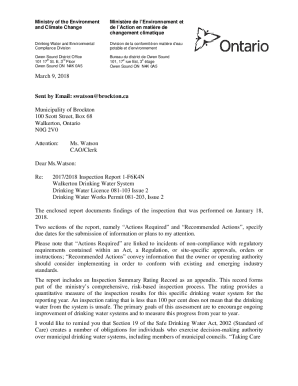 Fillable Online Walkerton-Drinking-Water-System-Inspection-Report ...