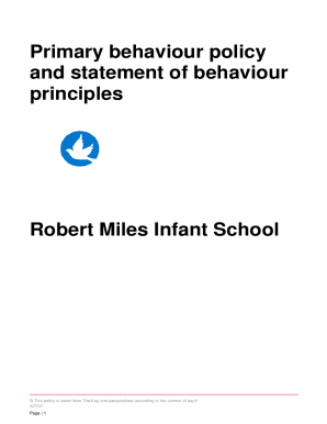 Fillable Online Primary behaviour policy and statement of ... Fax Email ...