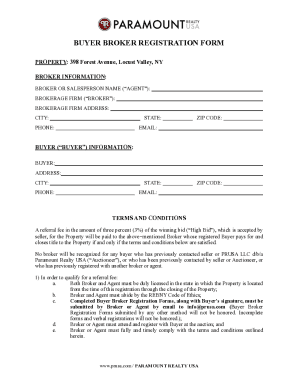 Fillable Online 398 Buyer Broker Registration Form Fax Email Print ...