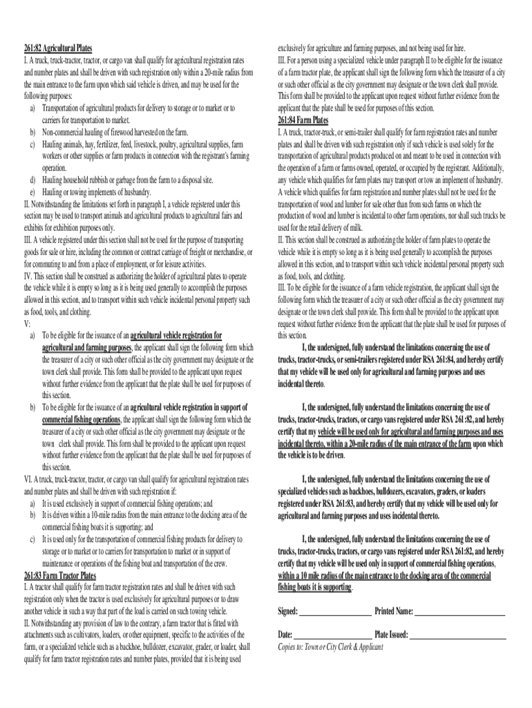 Fillable Online About Agricultural and Farm Vehicles - New York DMV Fax ...