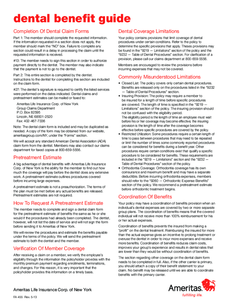 Fillable Online Dental Benefit Limit Exception Ble Request Form Fax Email Print Pdffiller