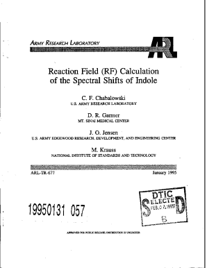 Fillable Online Reaction Field (RF) Calculation of the Spectral Shifts ...