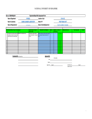 Fillable Online CIBA/RA/Eq/014 Experiment-Based Risk Assessment Form ...